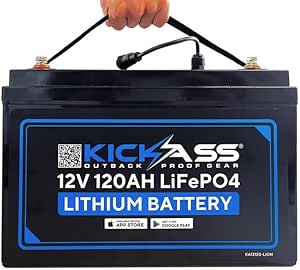Amazon.com: KickAss 12V 120AH LiFePO4 Lithium Battery With Smart ...