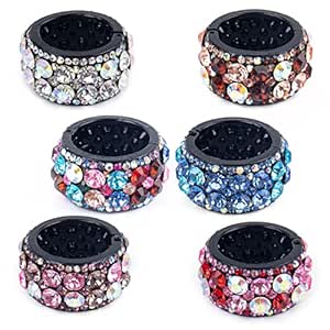 Amazon.com : RP Remarkable Power, 6 Pack Rhinestone Ponytail Holder ...
