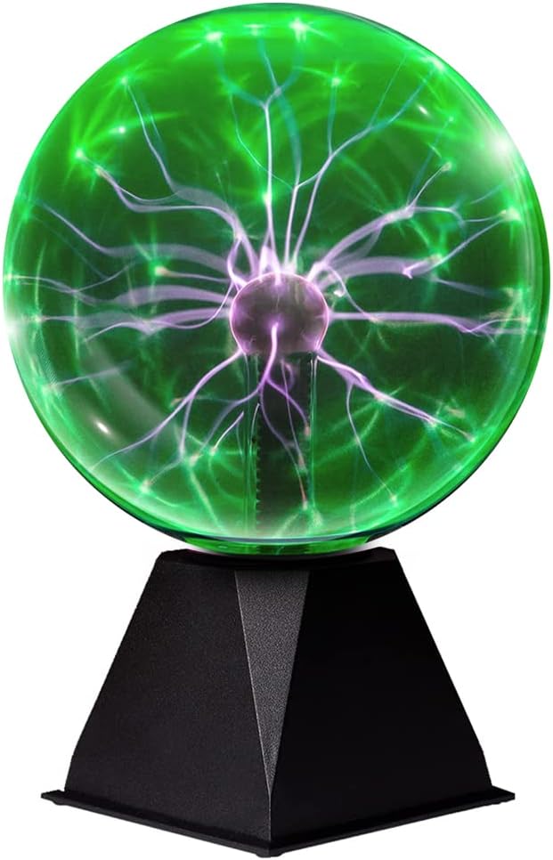 mcoplus 8 inch Green Plasma Ball, Touch & Sound Sensitive, Party & Home ...