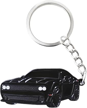 Amazon.com: RUIHEDAHB Double-sided Car Keychain for Dodge Challenger ...