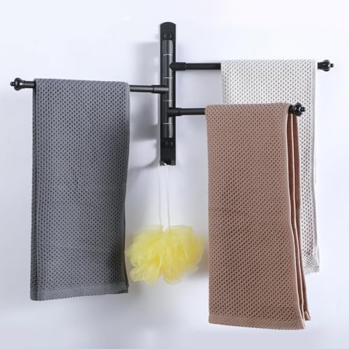 Amazon.com: OURVII Face Towel Rack for Bathroom Swivel Hand Towel Bar ...