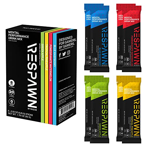 RESPAWN By Razer Mental Performance Drink Mix - Variety Pack - Blue ...