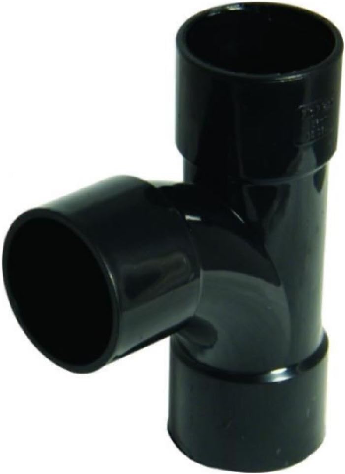 40mm (43mm) Black Solvent Waste Pipe Swept Tee : Amazon.co.uk: DIY & Tools