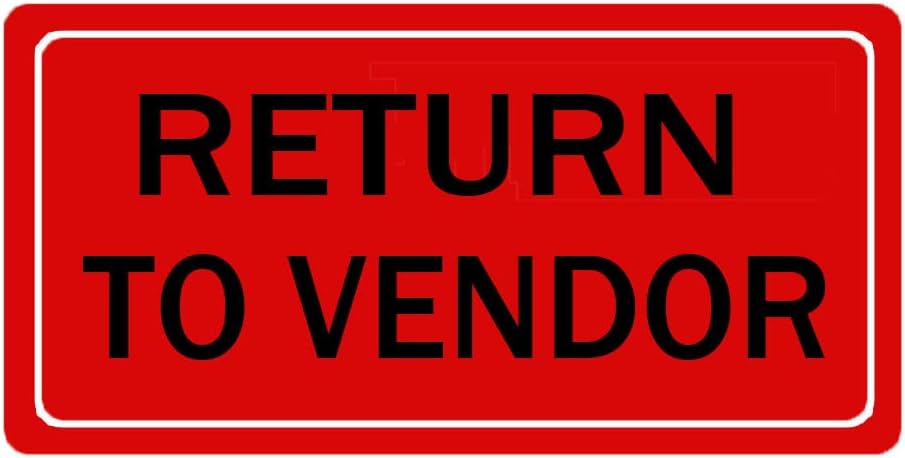Amazon.com : Return to Vendor Labels Stickers,2 x 1 Inch Red Inventory ...