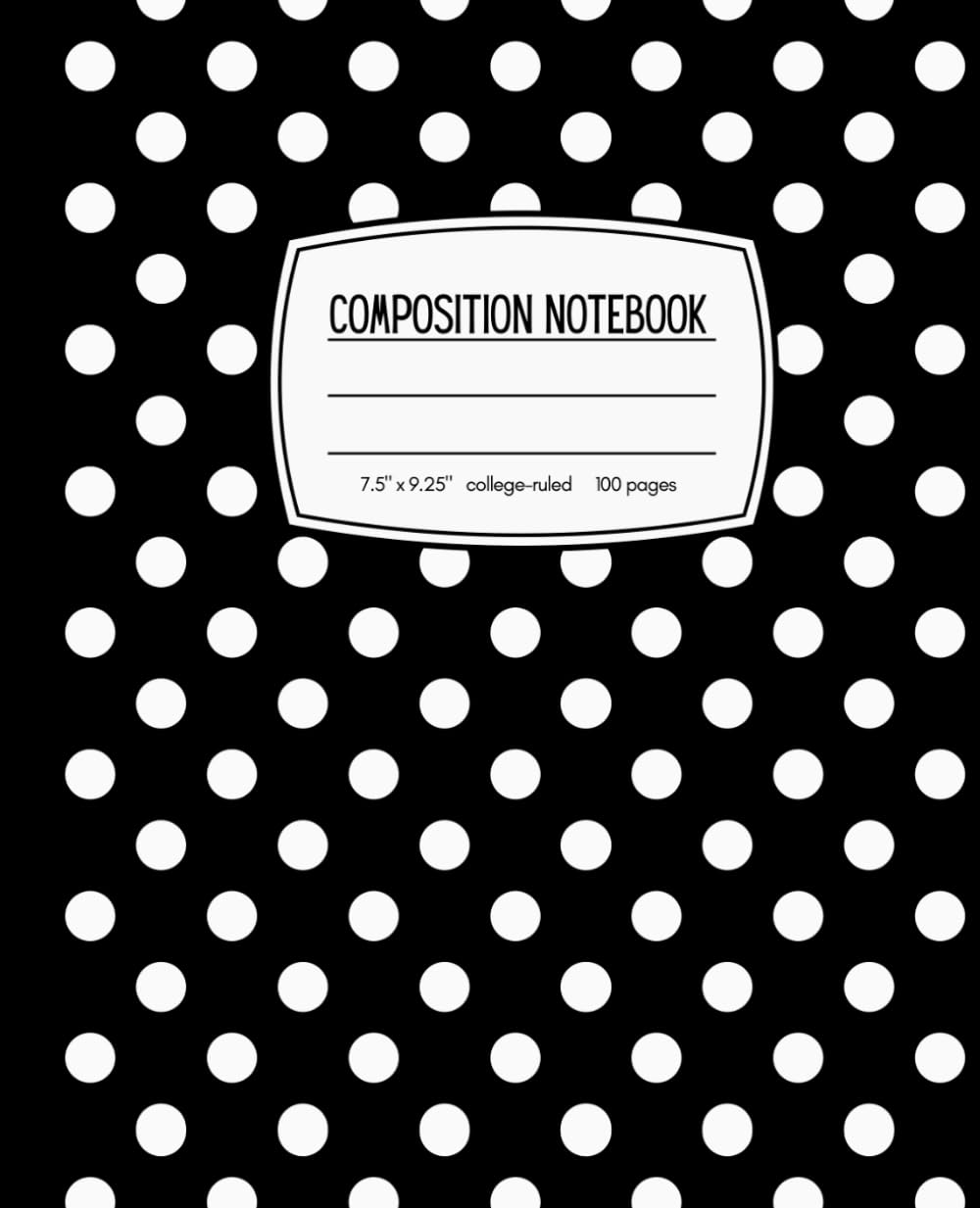 Amazon.com: Polka Dot Composition Notebook: College-Ruled | 100 Pages ...