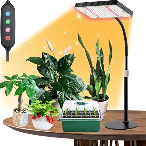 Amazon.com: FRGROW Grow Lights for Indoor Plants Full Spectrum, Table ...