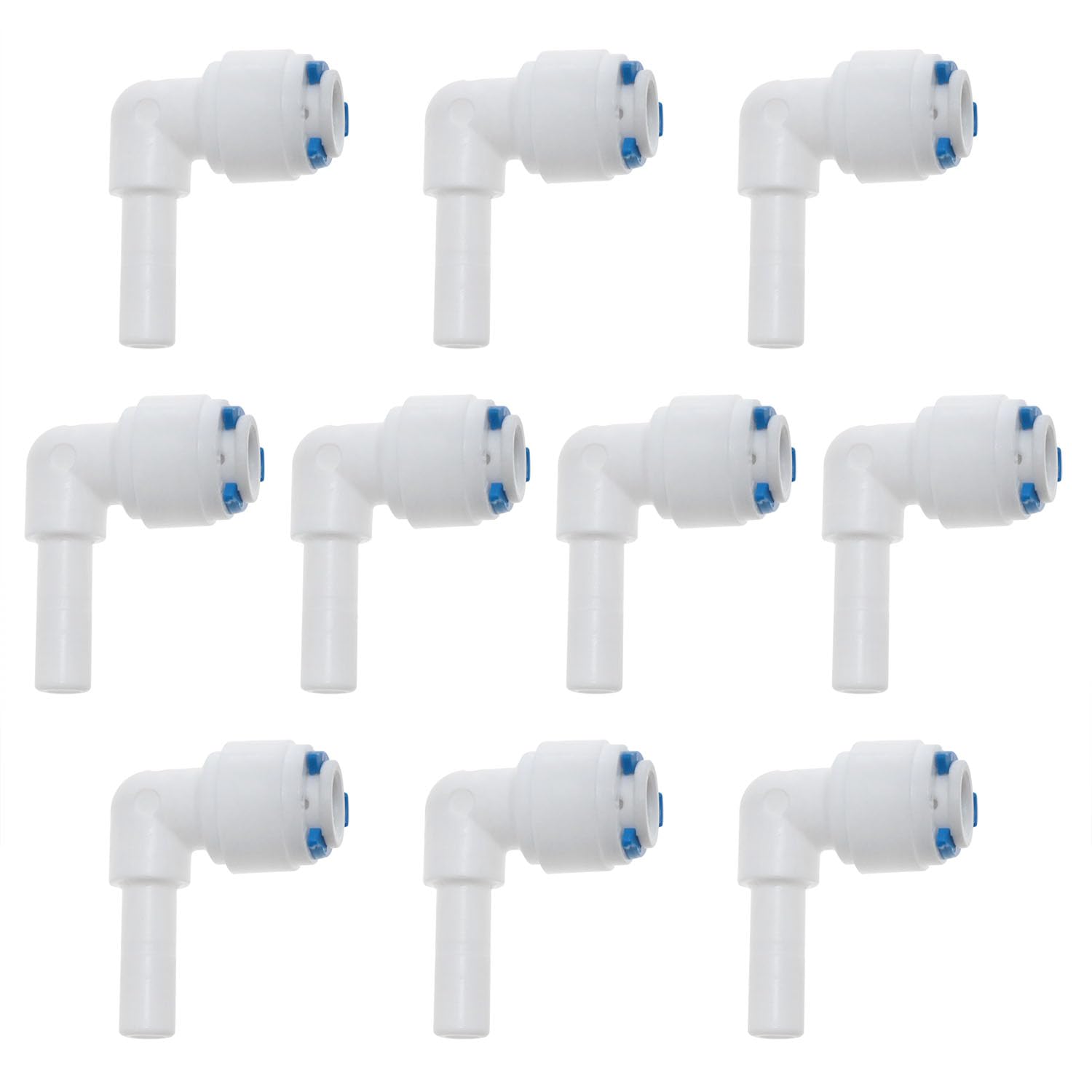 Amazon.com: FINBe Water Pipe Stem Elbow 1/4" Tube OD 90 Degree Quick ...