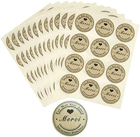 1000 Pièces Merci Stickers Autocollants d'Étiquette de Thank You ...