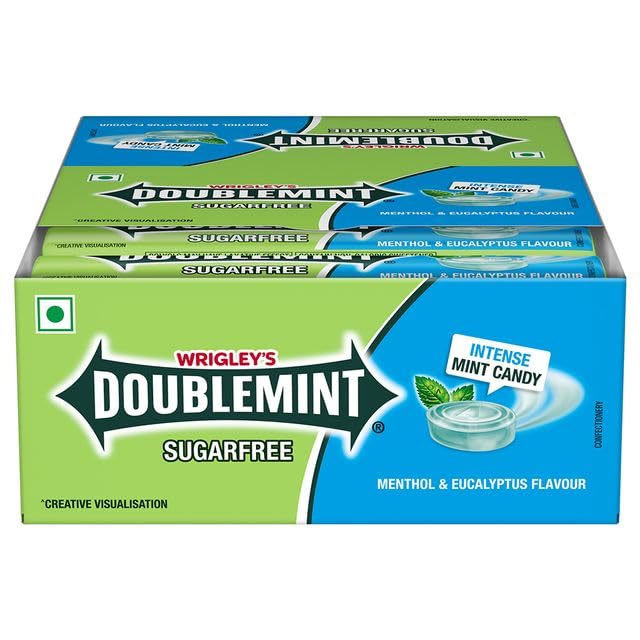 Doublemint Sugarfree Intense Mint Candy | Menthol & Eucalyptus Flavour ...