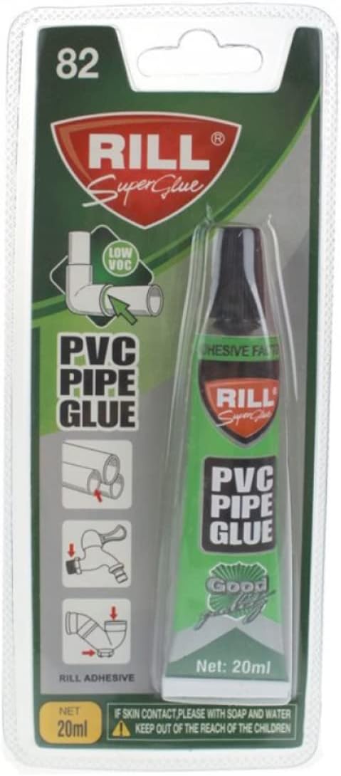 COLLA SPECIALE PER TUBI IN PVC PLASTICA GOMMA 20ml incollare riparare ...