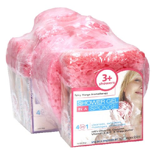 Amazon.com: Spongeables Spa Shower Gel in a Sponge, Spicy Mango ...