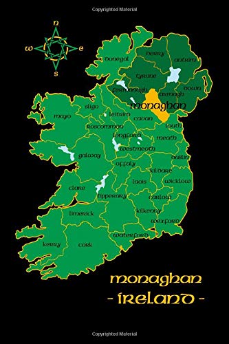Monaghan Ireland County Map Irish Travel Journal: Republic of Ireland ...