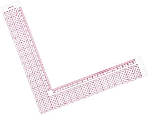 Sewing Quilting Ruler Plastic L-Square Ruler Heat Resistant Ruler with ...