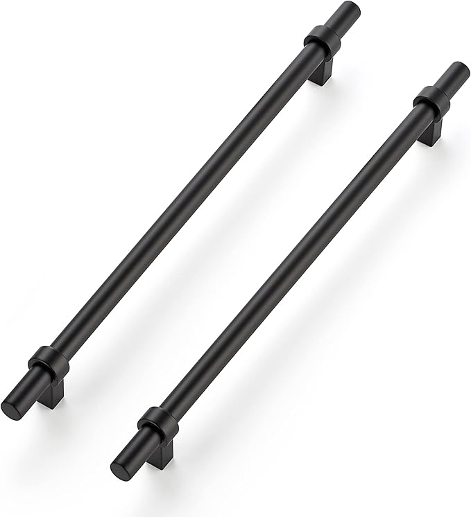 Ravinte 10 Pack 12-5/8 Inch Cabinet Pulls Matte Black Kitchen Cabinet ...