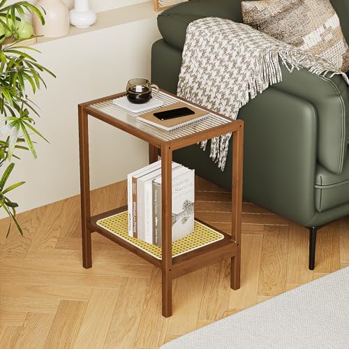 Amazon.com: IVE Design Mid Century Modern Side Table, Wood Round End ...