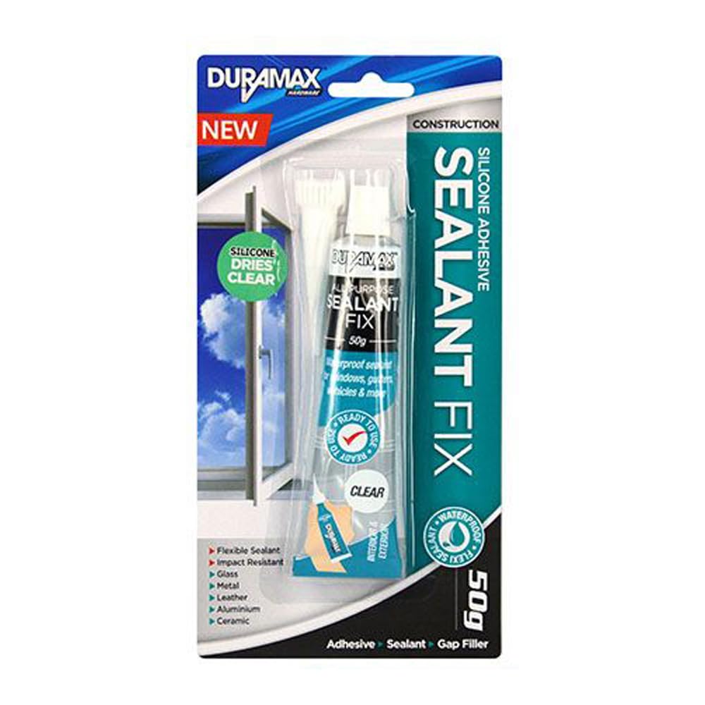 Home Living Duramax Silicone Adhesive Sealant Fix with Nozzle Tube 50 g ...
