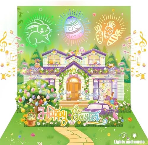 Amazon.com: DTESL Easter Card, firework light and music for Pop Up Card ...