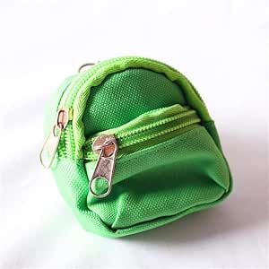 Amazon.com: 1Pc Green Mini Doll Backpack School Bag Model Dollhouse ...