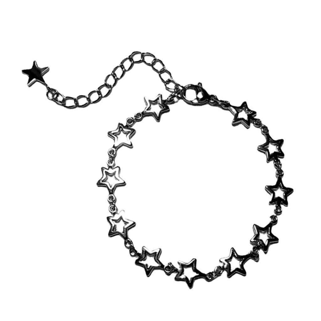 Amazon.com: hejhncii Hollow Five-pointed Star Bracelets Dainty Link ...