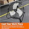 Amazon.com: Amazon Basics 18" High Velocity Industrial Fan, Floor Fan ...