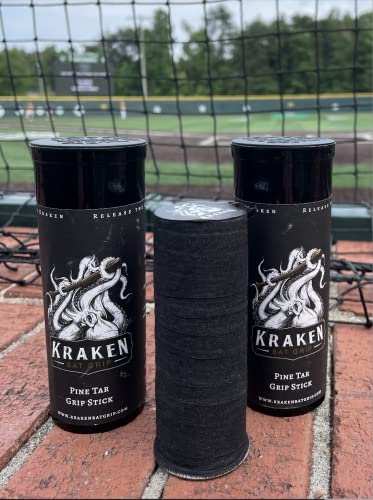 Kraken Bat Grip Batting Pine Tar Grip Stick Enhancer for Baseball Bats ...