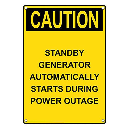 Amazon.com: Weatherproof Plastic Vertical OSHA Caution Standby ...