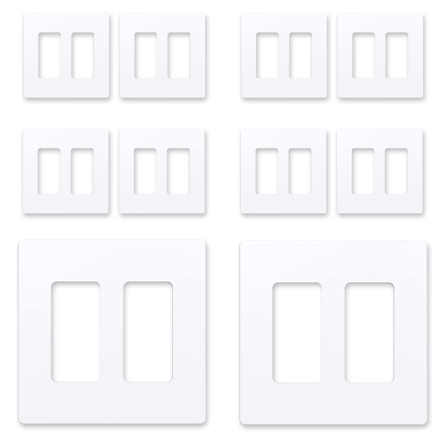 Amerisense Outlet Cover, Screwless Decorator Wall Plate, Light switch ...