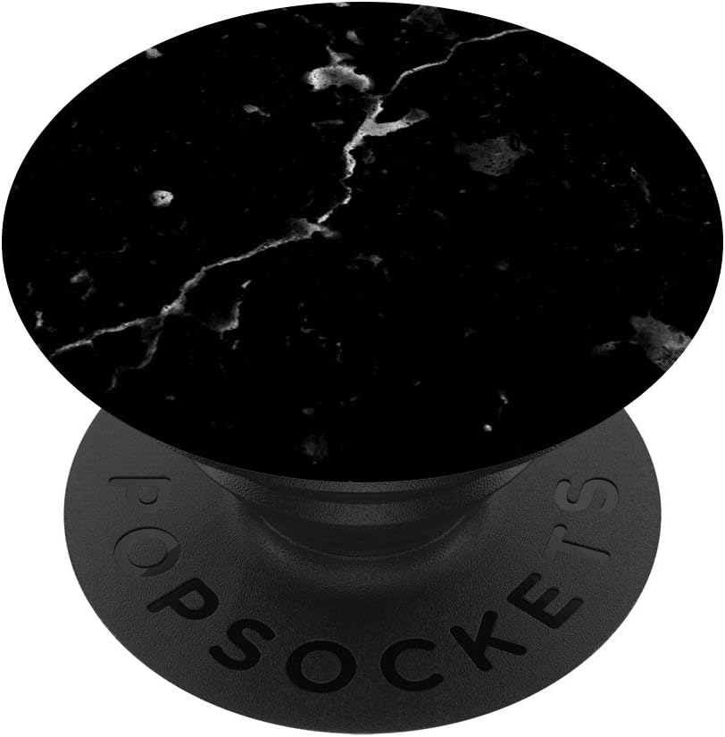 Amazon.com: Matte Black White Cell Phone Button Holder Pop Out Back ...