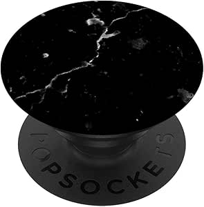 Amazon.com: Matte Black White Cell Phone Button Holder Pop Out Back Knob PopSockets PopGrip ...