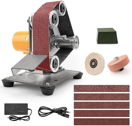 SI FANG Mini Bandschleifer，Elektrischer Band Schleifmaschine，7-Stufig ...