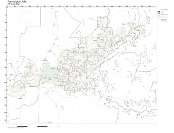 ZIP Code Wall Map of Farmington, NM ZIP Code Map Laminated: Amazon.com ...