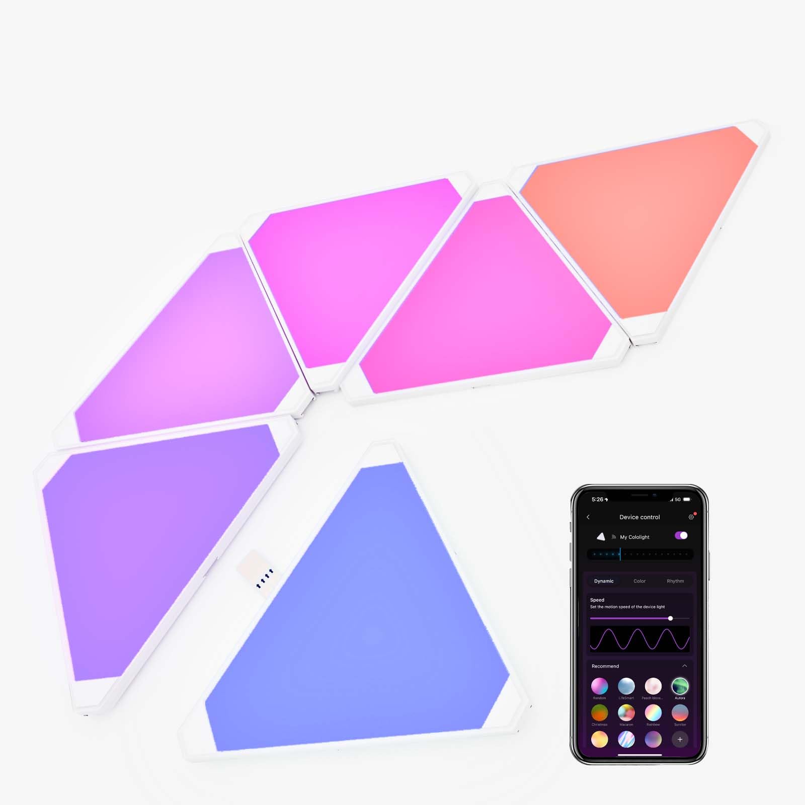 Triangle Sound Wall Lights TuYa WIFI Bluetooth 5V USB Triangle Lamps
