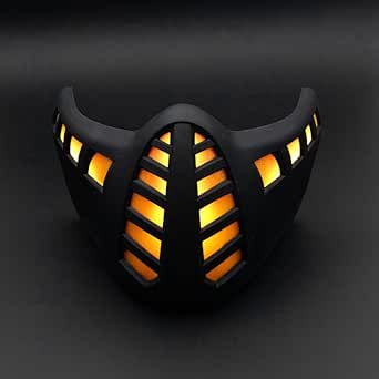 Amazon.com: Zhongren CyberPunk Led Mask Half Face Light up for ...