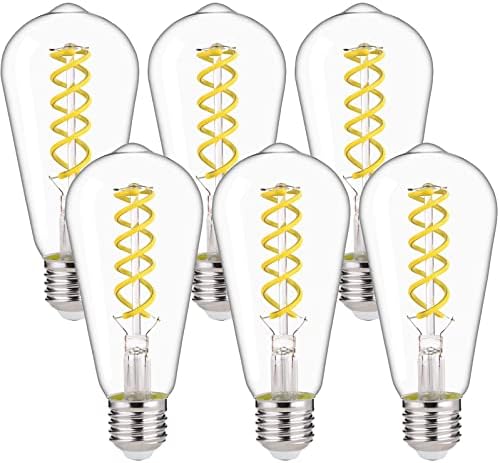FANNIS Vintage Non-Dimmable LED Bulbs, G50 G16.5 Edison Bulb ...