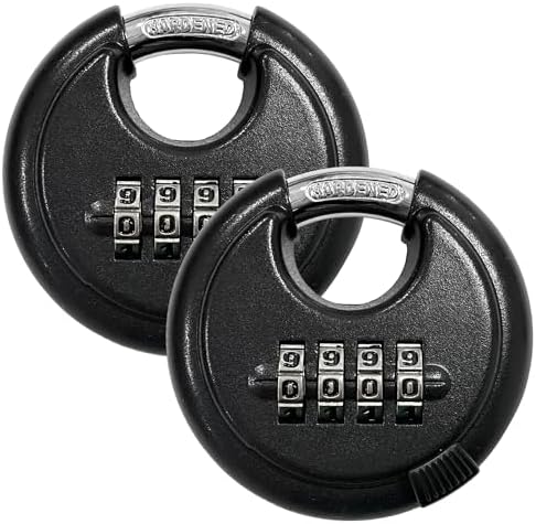 Socpuro 2Pack Combination Lock, 4 Digit Disc Padlock with Hardened ...