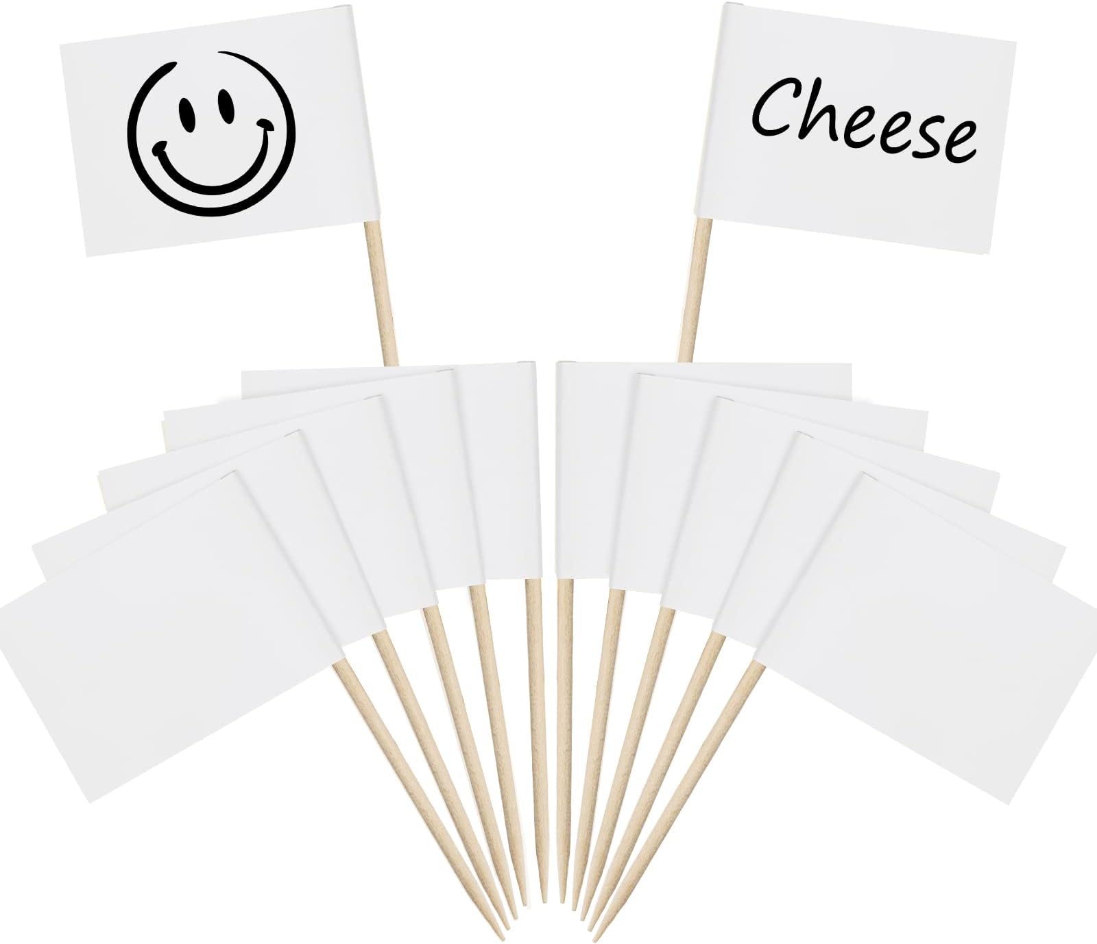 Food Labels for Buffet, 112 Pcs Party Food Labels, Blank Toothpick ...