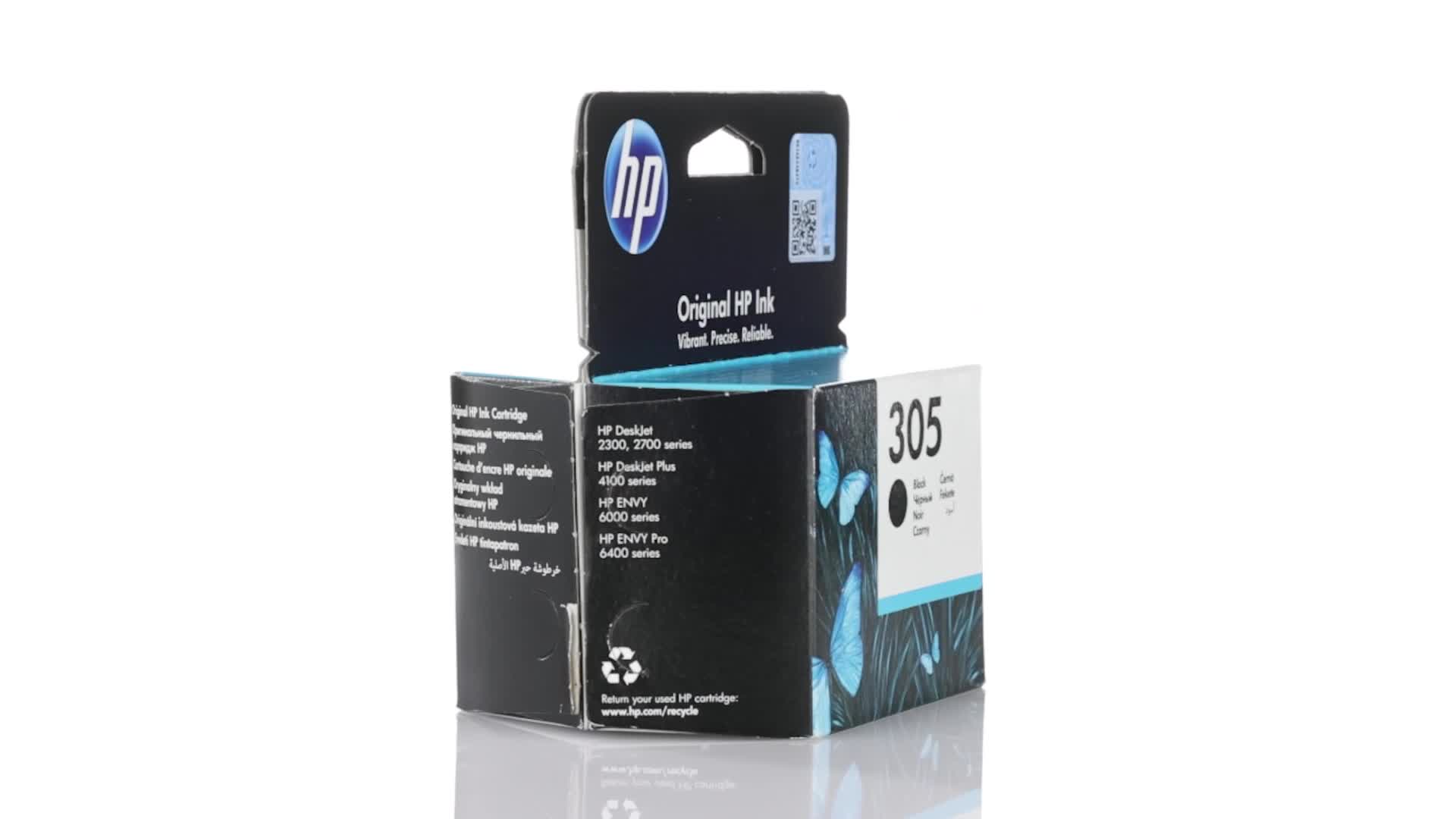 HP 305 Black Original Ink Cartridge (1) + HP 305 Tri-color Original Ink ...