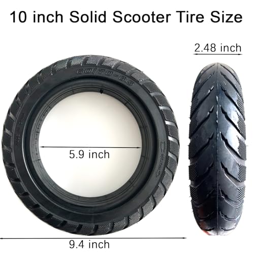 Solid Tire Replacement for Segway Ninebot Max G30LP G30 Zero 10x2.5 ...