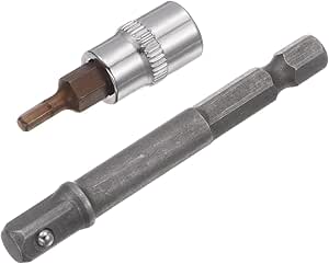 Amazon.com: uxcell H3 Hexagon Bit Socket, 1/4" Square Drive CR-V ...