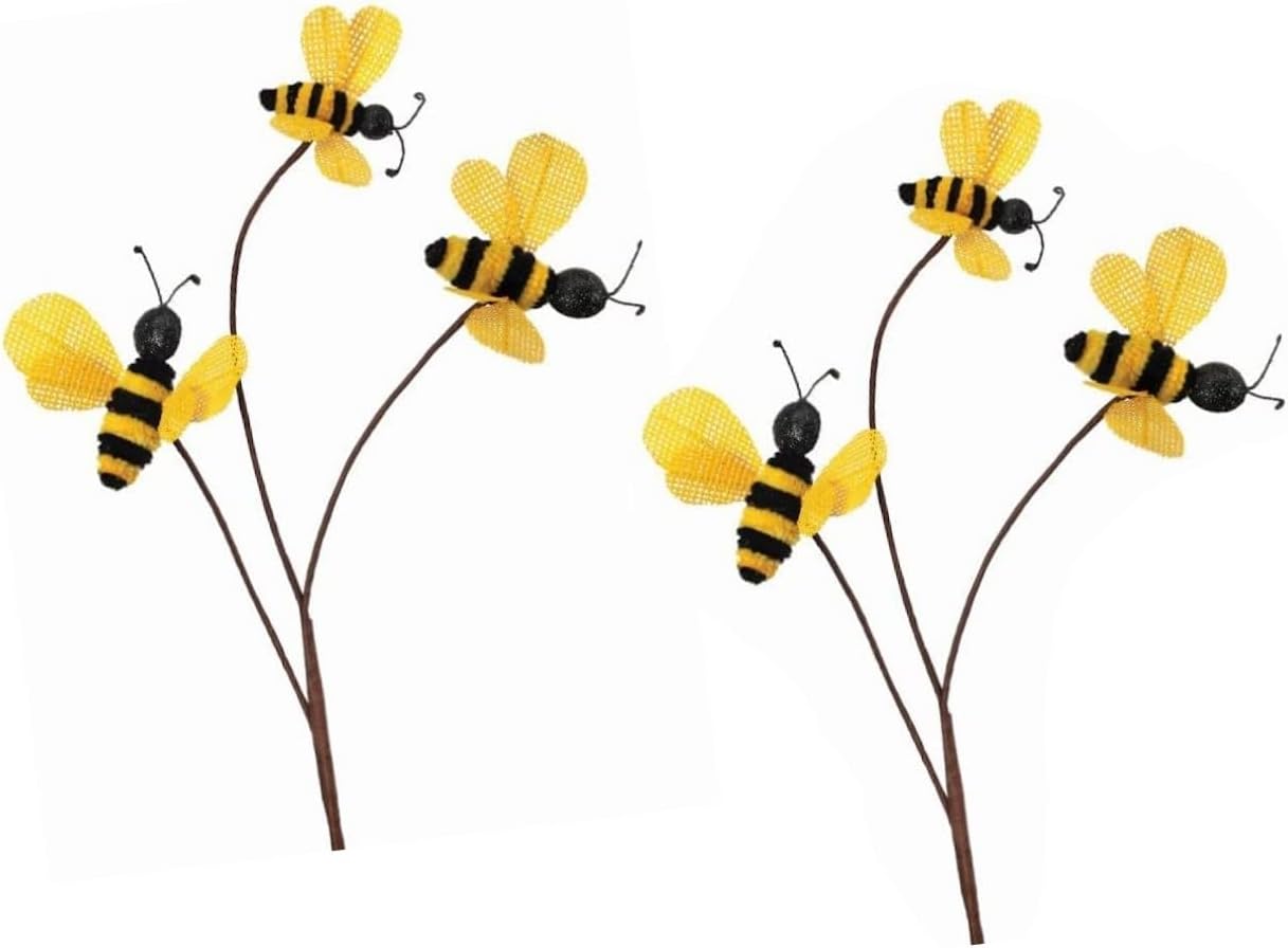 Amazon.com: The Bridge Collection Primitive Burlap Bumblebee Spray/Pick ...