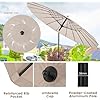 TANGZON 260cm/9ft Outdoor Patio Umbrella, Garden Parasol with Push ...