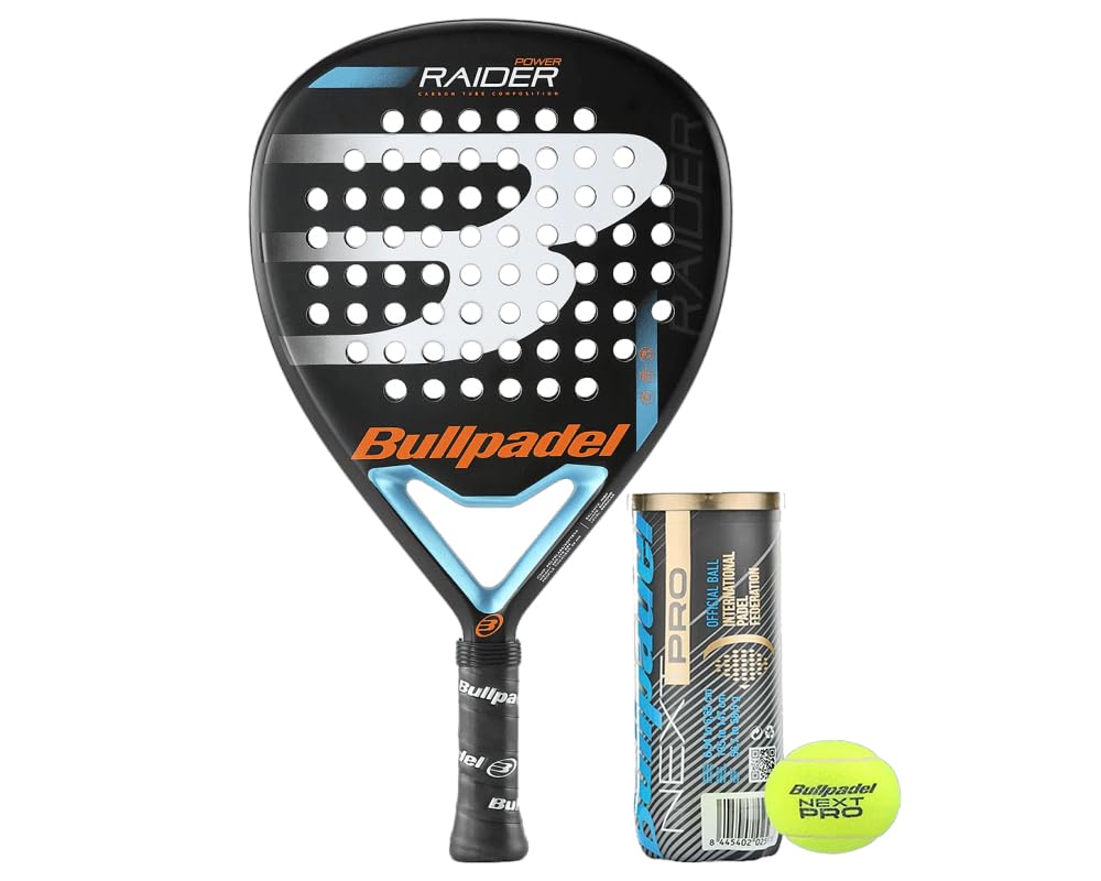 Buy Bullpadel Raider Power Padel Racket including 3 Bullpadel Padel ...