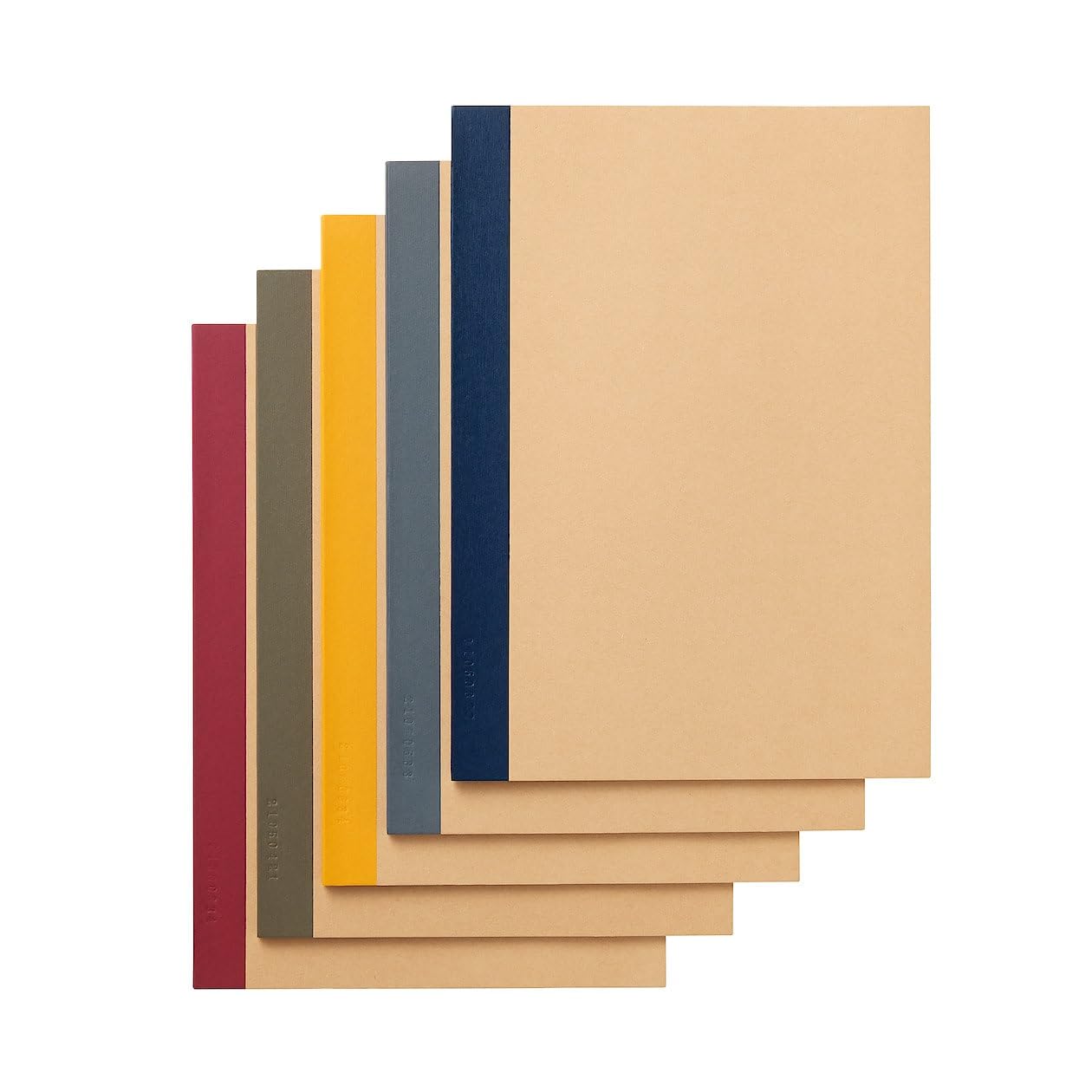 MUJI Set of 5 Notebooks 30 Sheets, Color Ruled B5 76316145 Multicolor ...