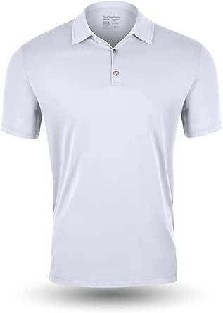 Fresh Clean Threads Mens White Polo Shirts - Pre Shrunk Soft Fitted ...