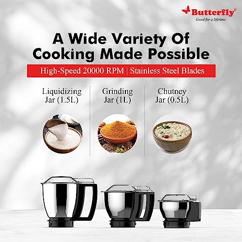 Butterfly Magnum 1.2 HP Mixer Grinder 3 Jar Price in India - CompareNow
