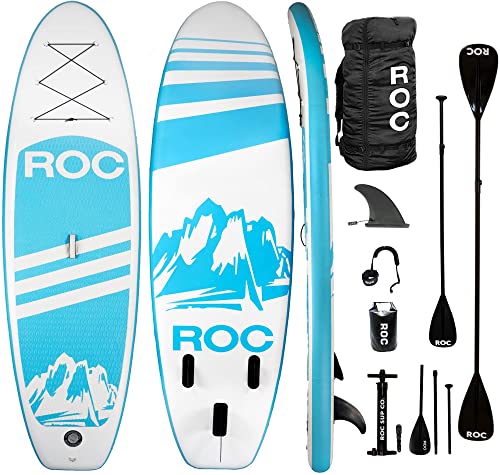 Roc Inflatable Stand Up Paddle Boards with Premium SUP Paddle Board ...
