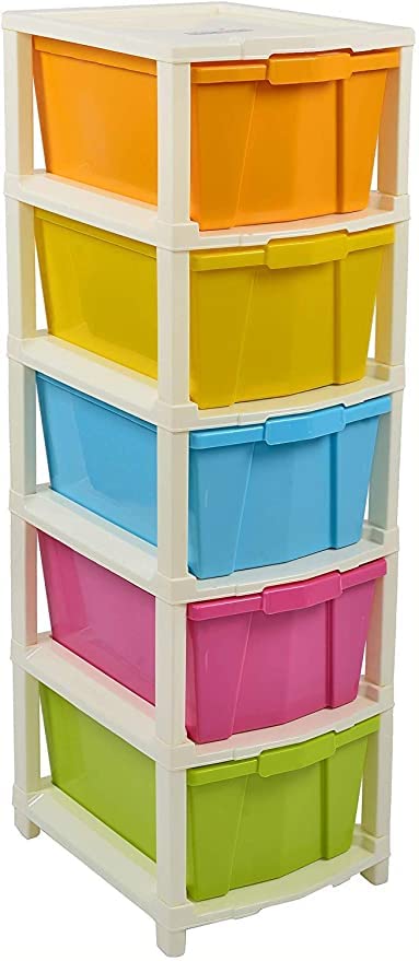 CHILLSPARK 5 XL Plastic Modular Drawer System for Home, Office ...