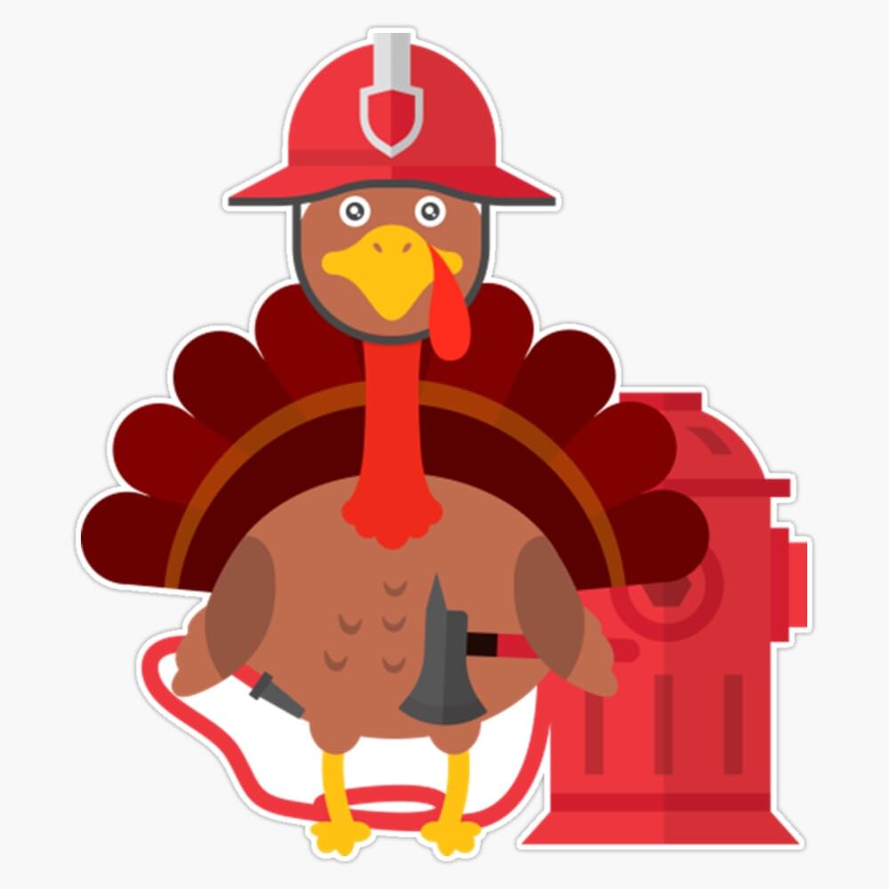 Firefighter Thanksgiving Cartoons Firefighter Fireman Thanksgiving