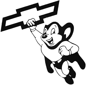 Amazon.com: Fan Art Rendition Mighty Mouse Holding Chevy Sign 5.5" Tall ...