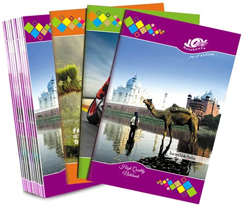 Joy Notebook | UNRULED | Long Size | 72 Pages | Premium Multipurpose ...